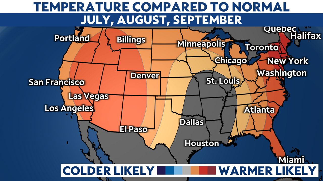 Odds favor a warmer-than-average summer