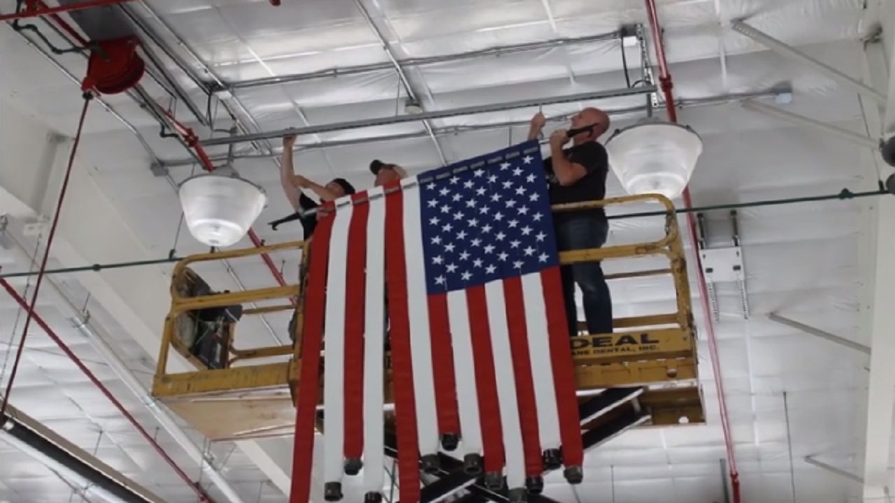 Cross Plains firefighter creates patriotic masterpiece