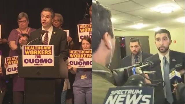 Media get cold shoulder after Cuomo endorsement rally