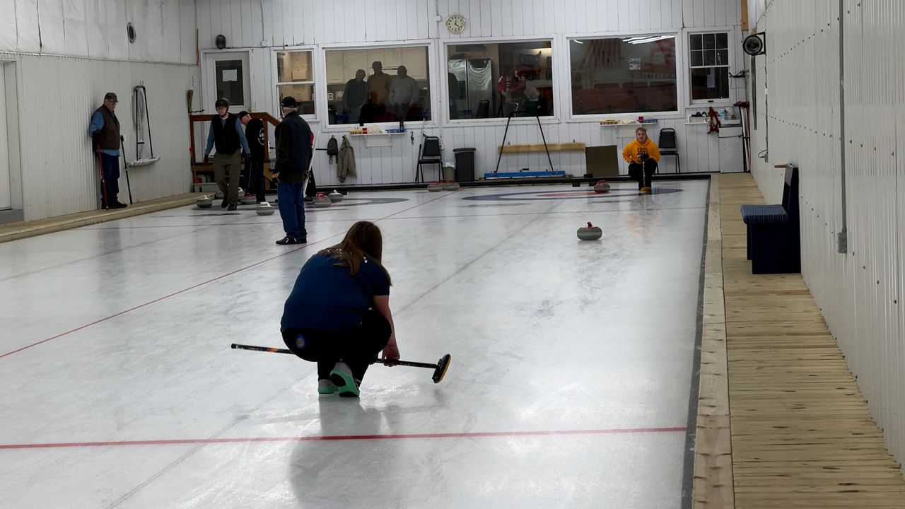 Curler preparing for the Winter Youth Olympic Games