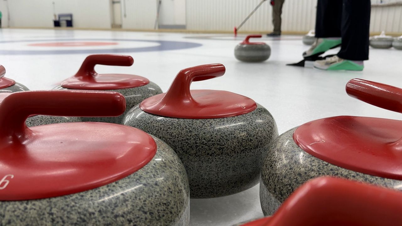 Curler preparing for the Winter Youth Olympic Games