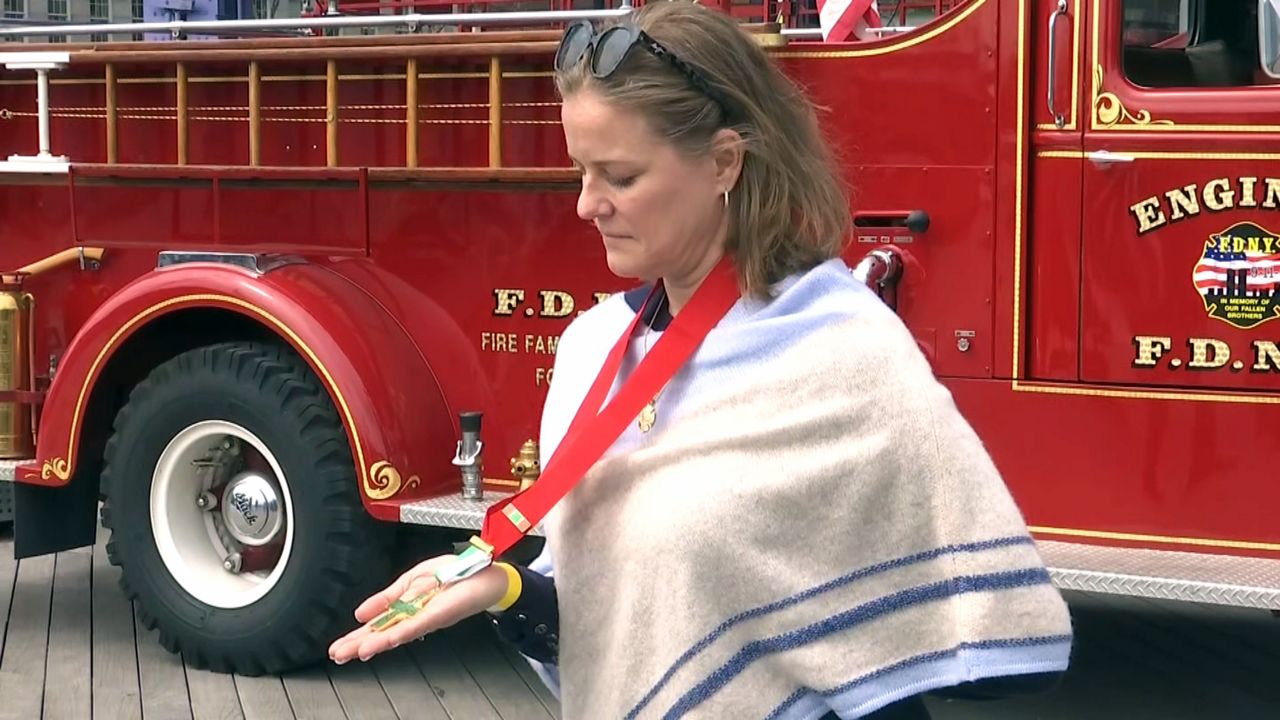 Fallen firefighter honored with Emerald Society Medal