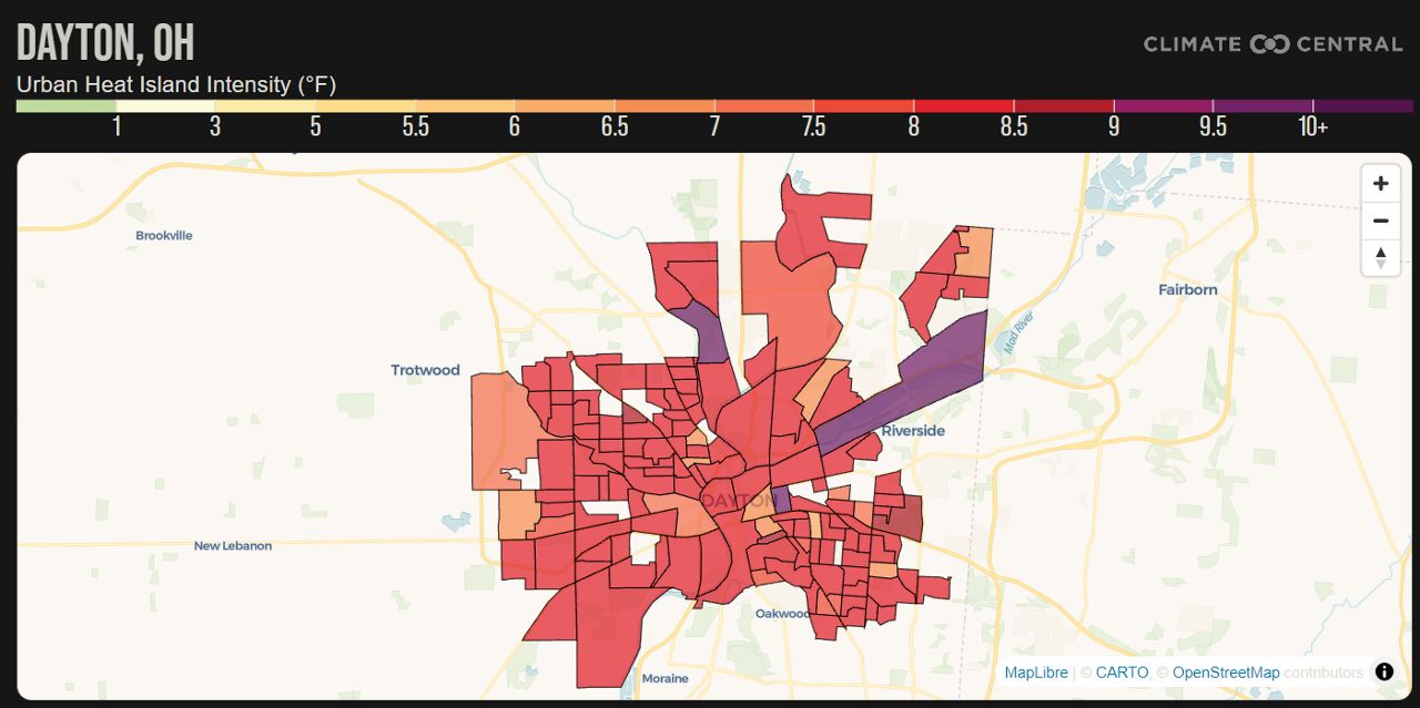 Many Ohioans live in urban heat islands, report says