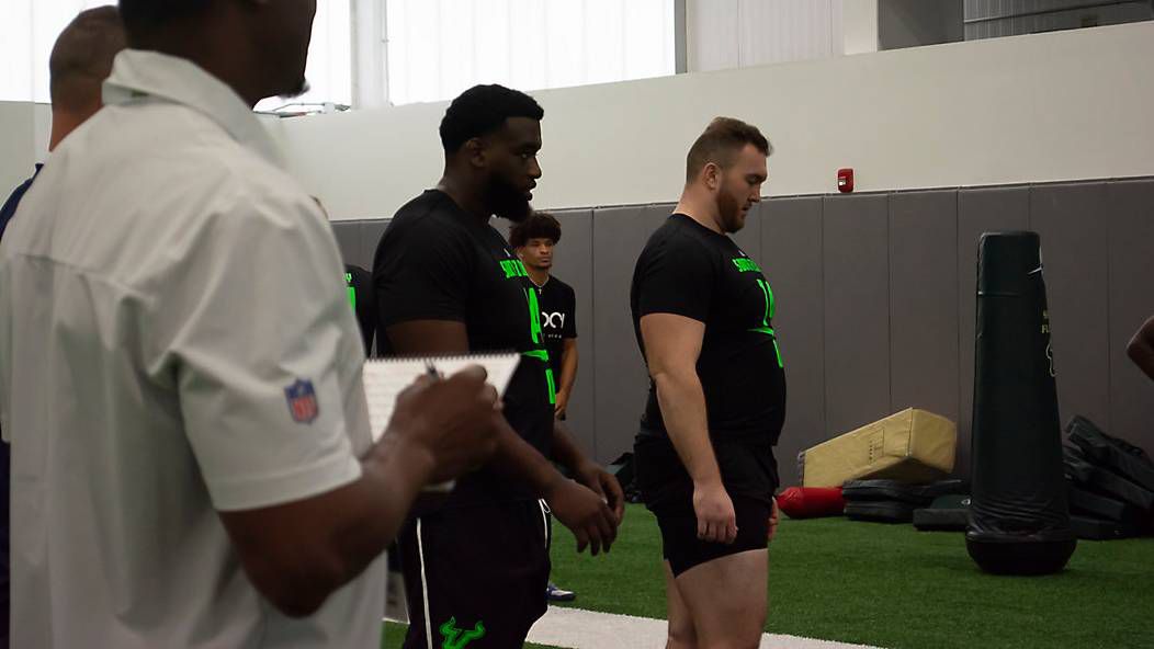 USF Demetris Harris puts in work ahead of NFL Draft Day