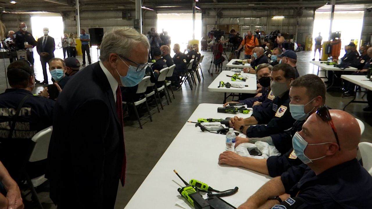 Ohio Task Force 1 returns greeted by Governor DeWine