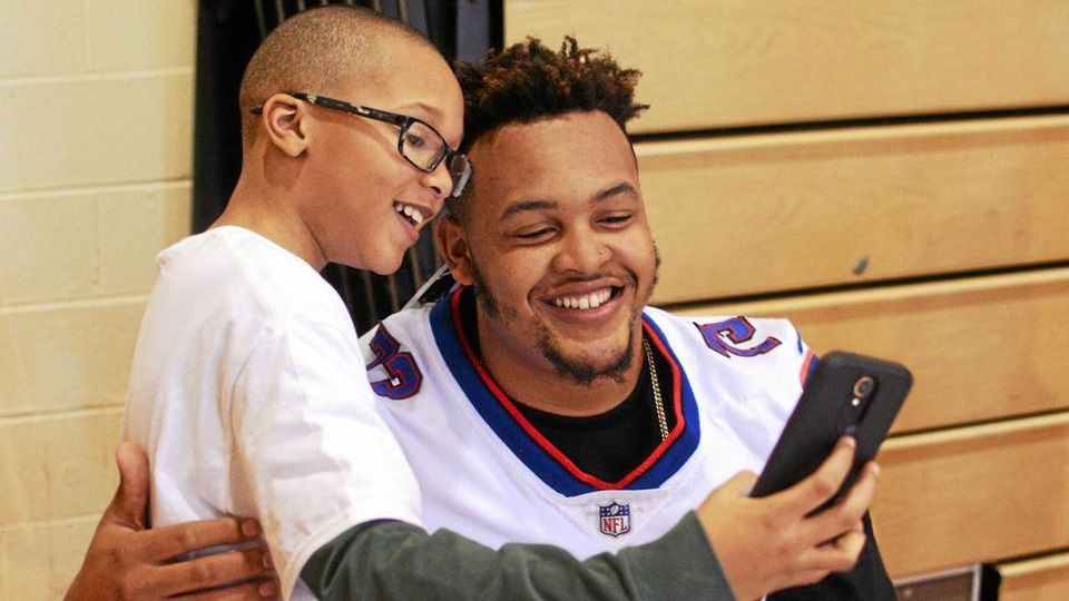 Buffalo Bill Dion Dawkins helps fund community fridge