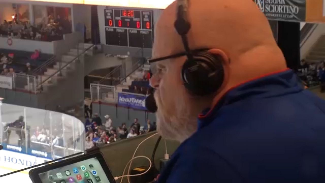 Don Stevens, voice of the Rochester Amerks, hangs up the mic