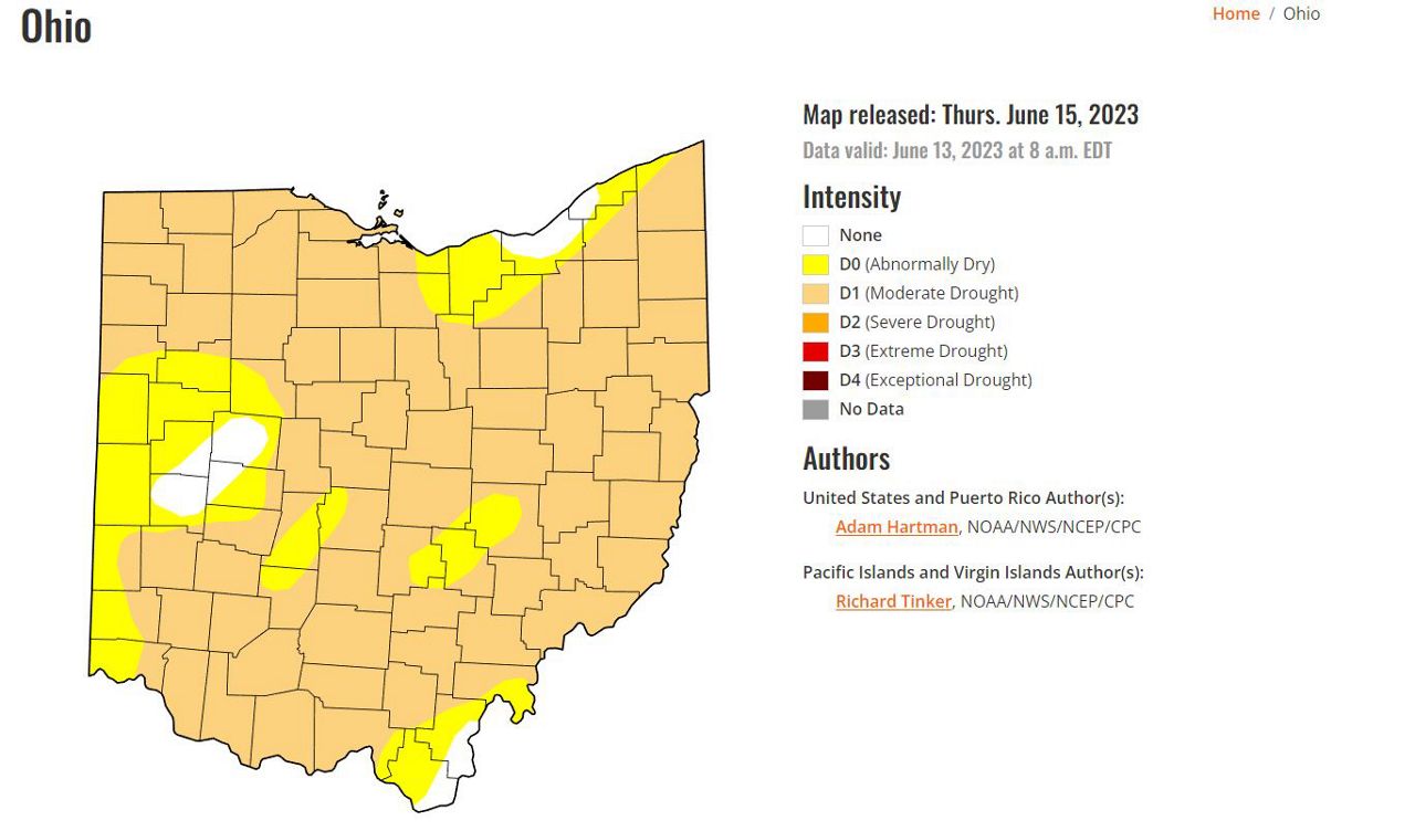 This week's rain has improved drought conditions in Ohio