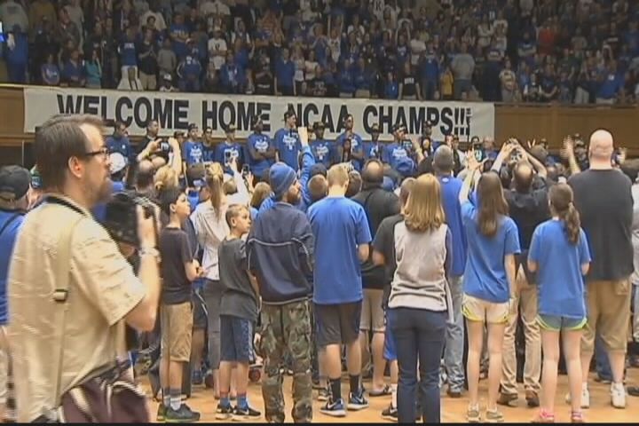 Duke Fans Fill Cameron Indoor Stadium to Welcome Home Team