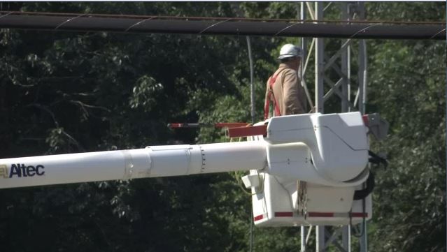 Duke Energy Crews Work to Restore Power After Transformer Catches Fire