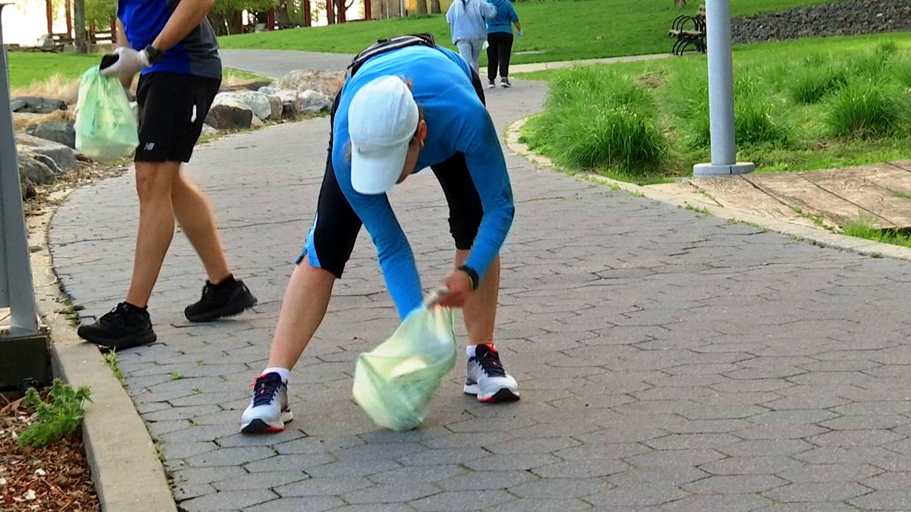 Runners Go 'Plogging' Across NYC for Earth Day