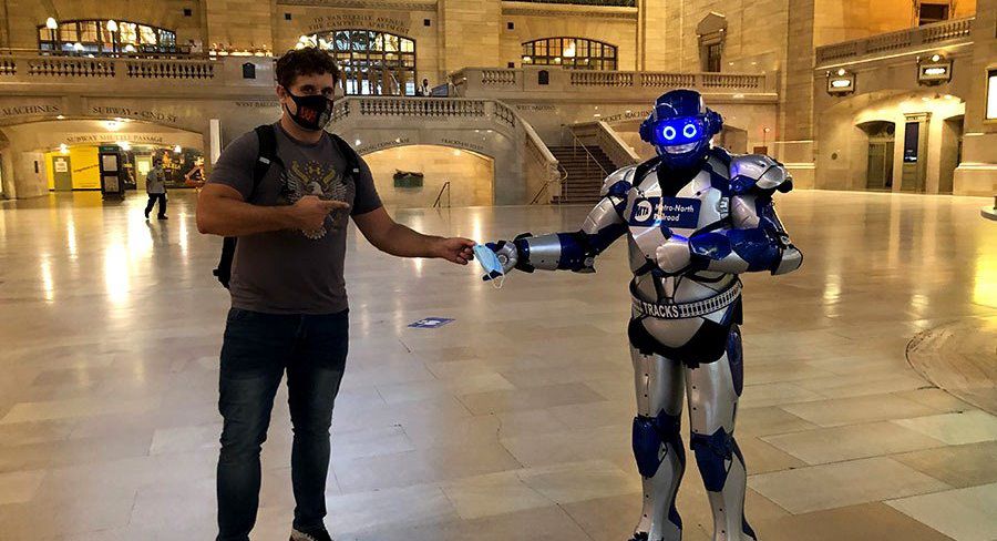 Metro North Metro Man Face Masks