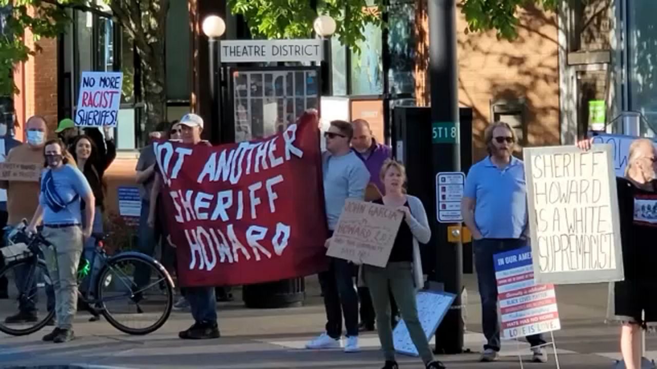 Protesters concerned about Erie County sheriff candidate