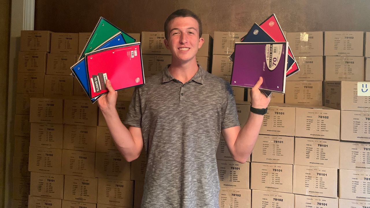 High school senior leads notebook donation drive