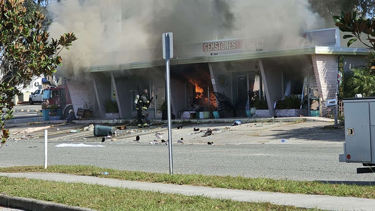 Video of Eustis business natural gas explosion