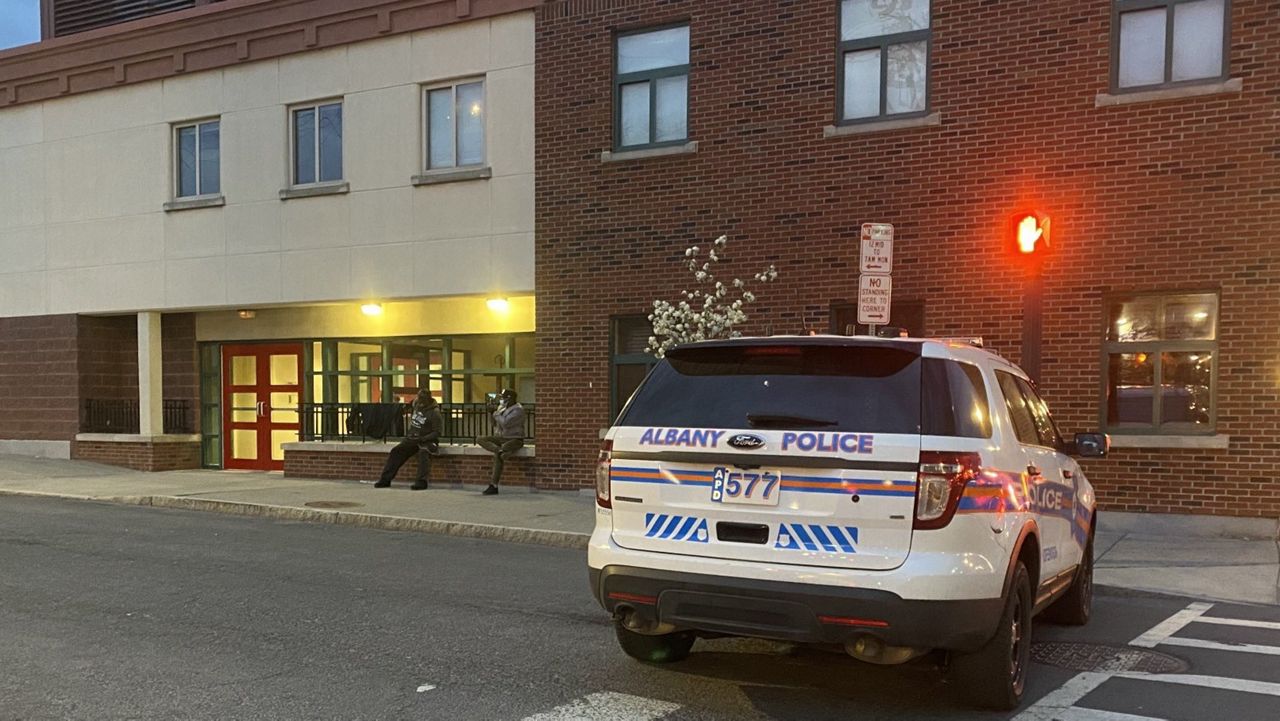 Protesters and police trade blame for scuffle in Albany