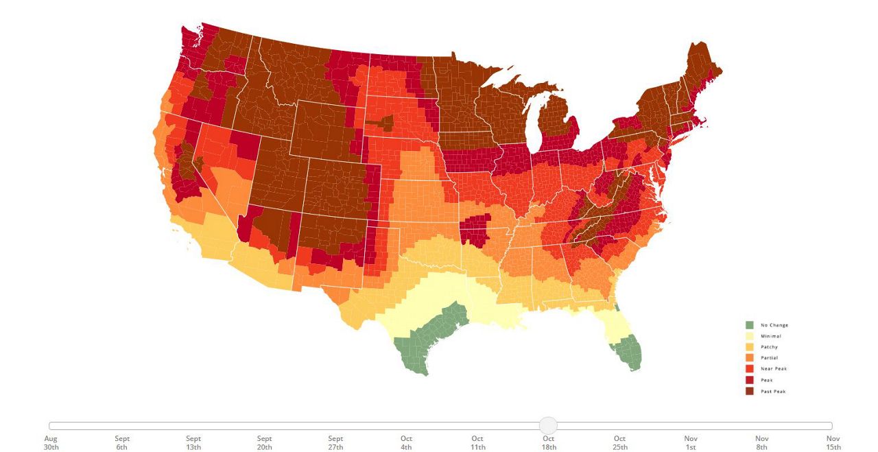 Fall colors emerge heading into October