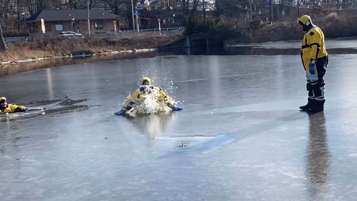 First responders warning about dangers of ice