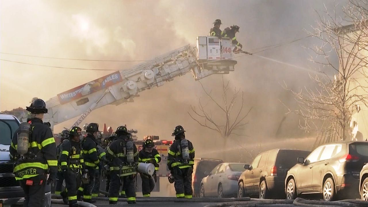 FDNY Crews Battle Large College Point Fire