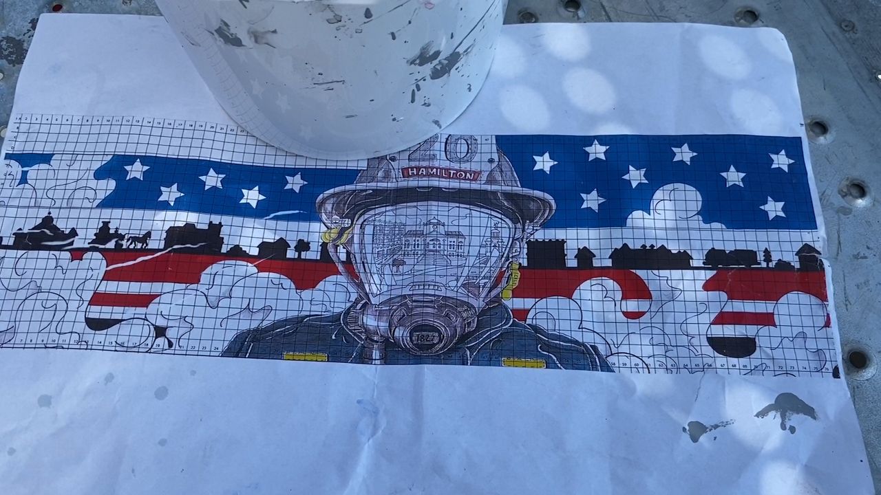 Ohio city honors fire department with mural