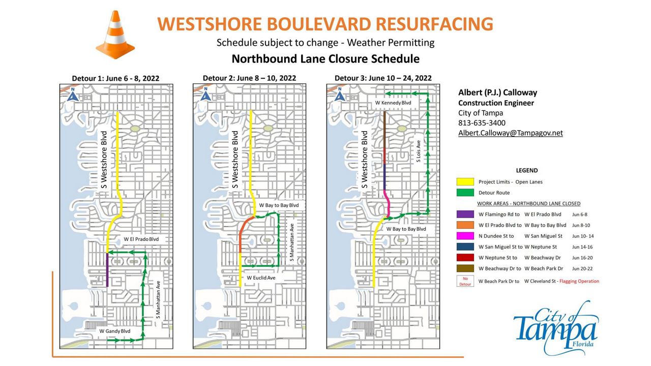 Three-week stretch of lane closures along West Shore