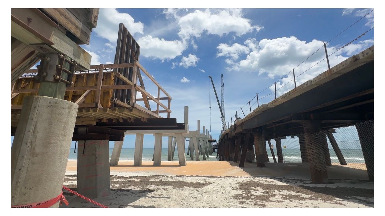 Flagler Beach Pier reconstruction hits 60% completion