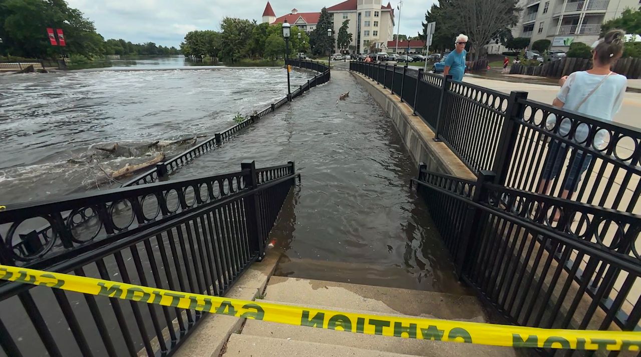 Fox River in Waukesha floods after intense rainfall