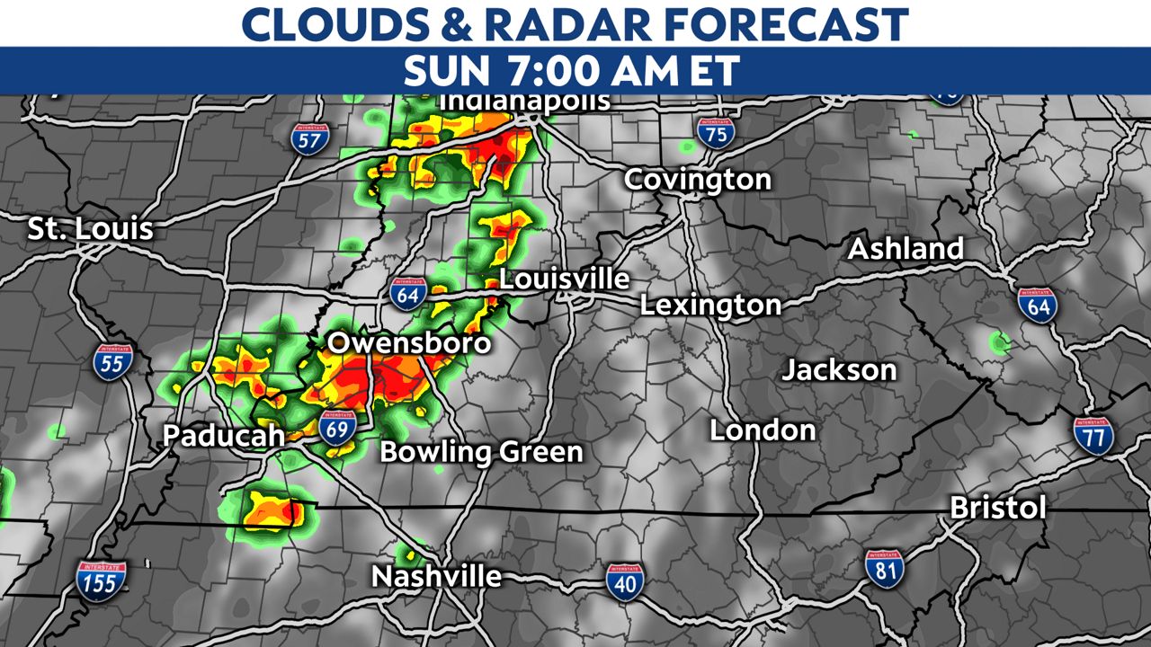 Severe thunderstorms are expected on Sunday