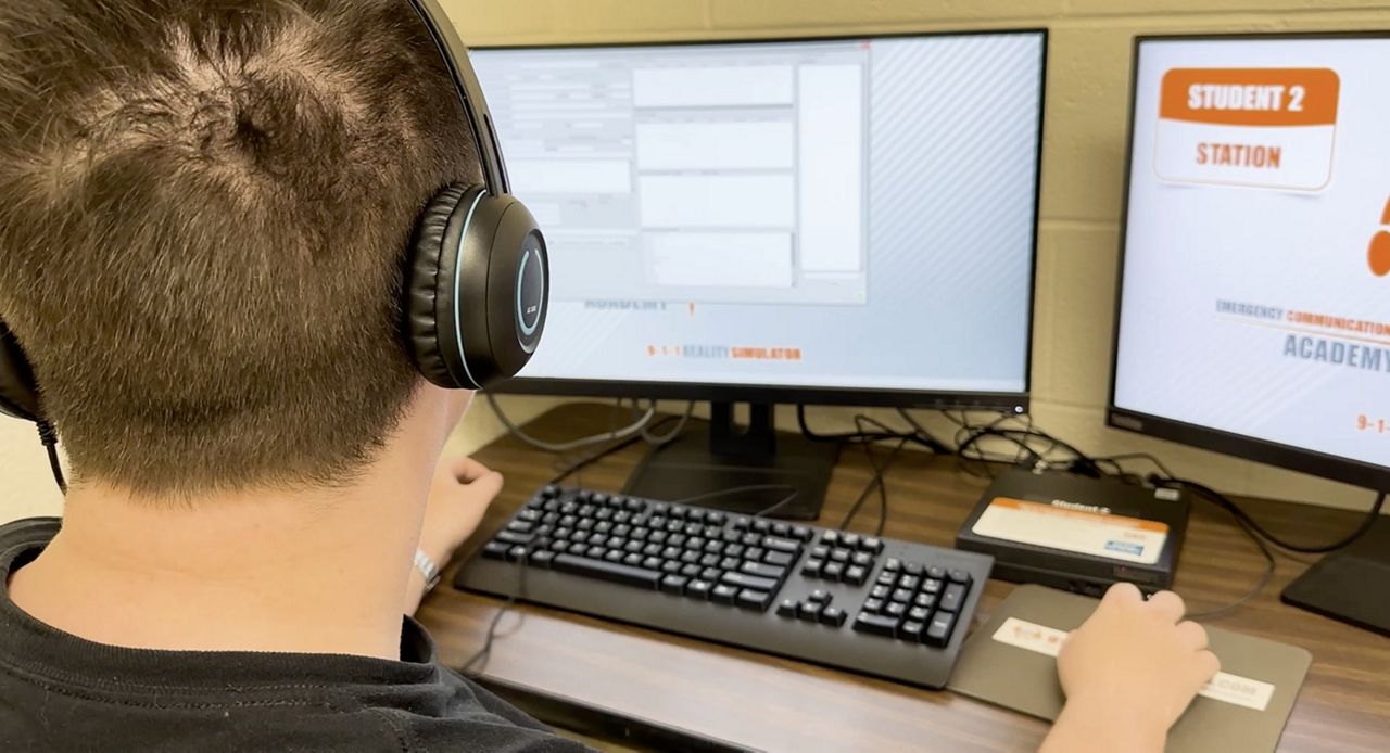 High school students train to become future dispatchers