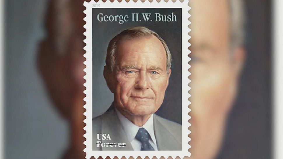 Postal Service Unveils New George H.W. Bush Forever Stamp