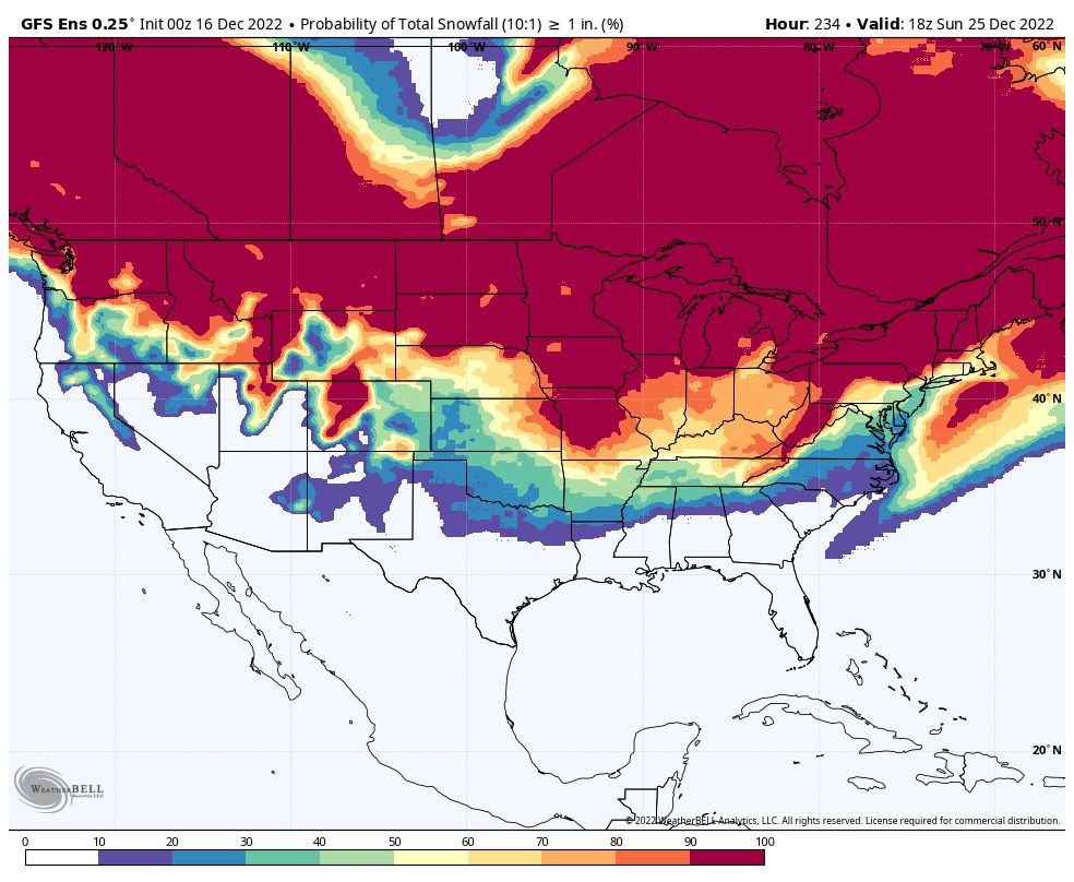 Who might see a white Christmas this year?