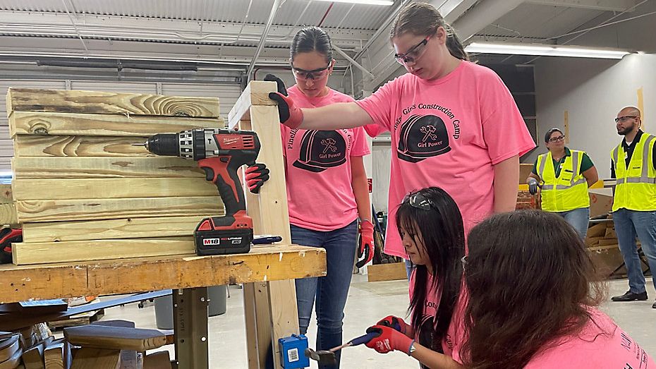 Girls-only construction summer camp boosts interest