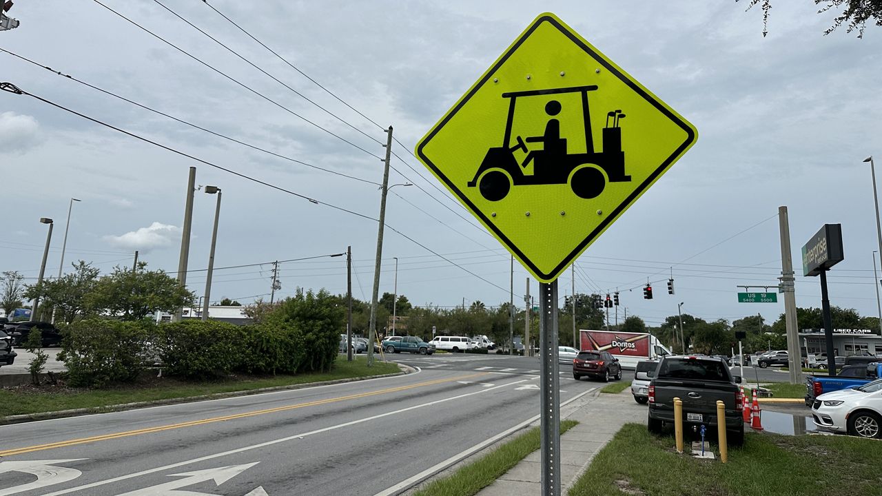 Golf carts can now cross U.S. 19 in New Port Richey