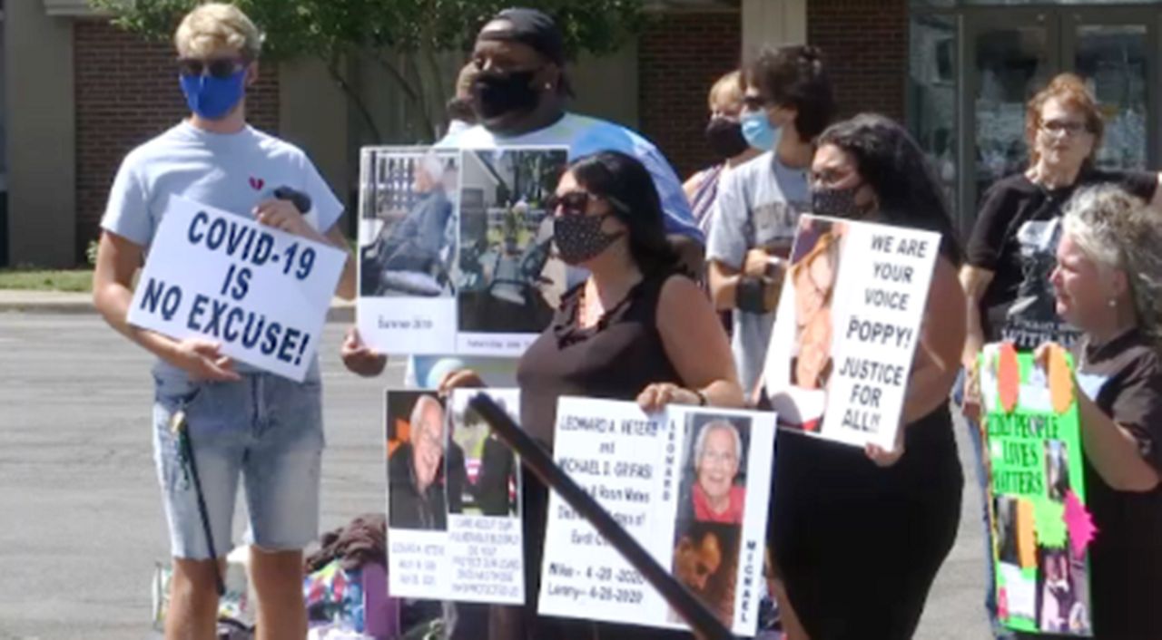 Dozens Protest Outside of The Grand in Rome