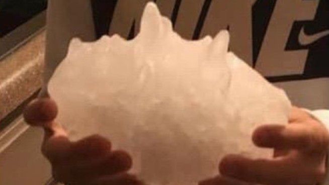 Massive Hondo, Texas, hailstone could break records