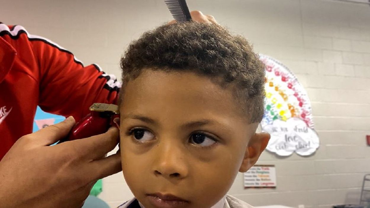 Barbers give kids fresh styles for school