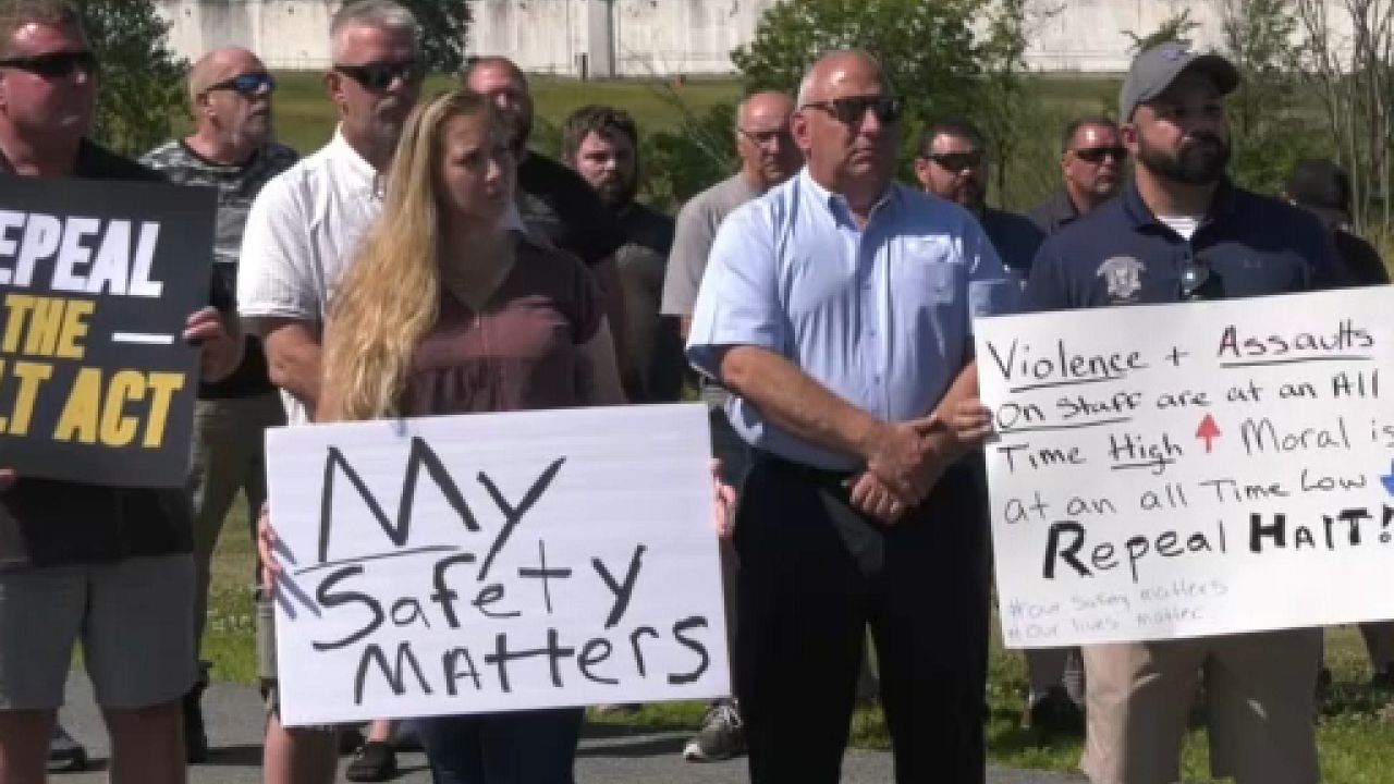 New York corrections officers rally for repeal of HALT Act