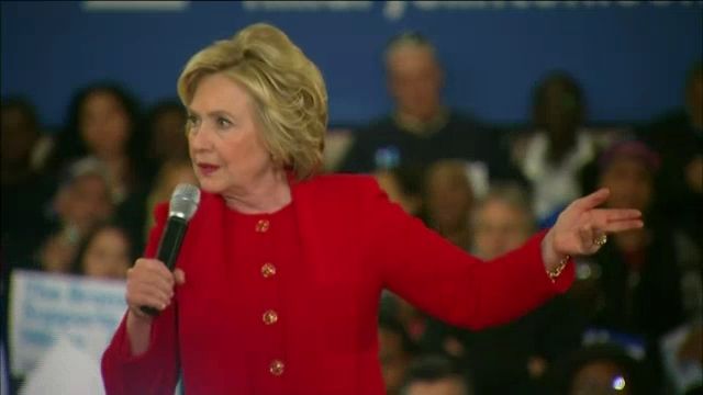 Hillary Clinton Criss-Crosses City on Campaign Trail