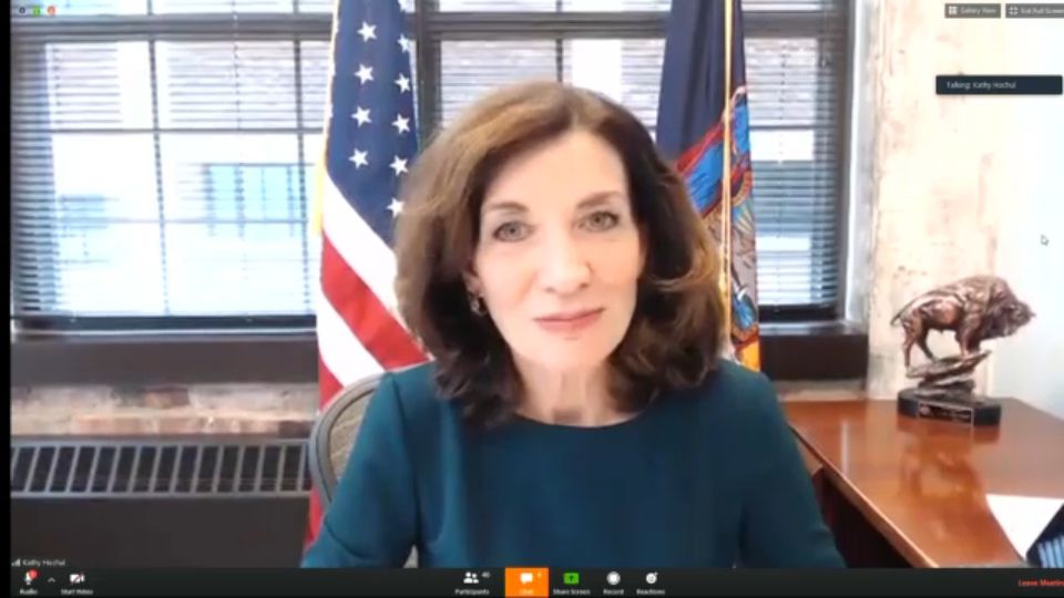 Lieutenant Governor Kathy Hochul virtually addresses COVID-19 regional ...