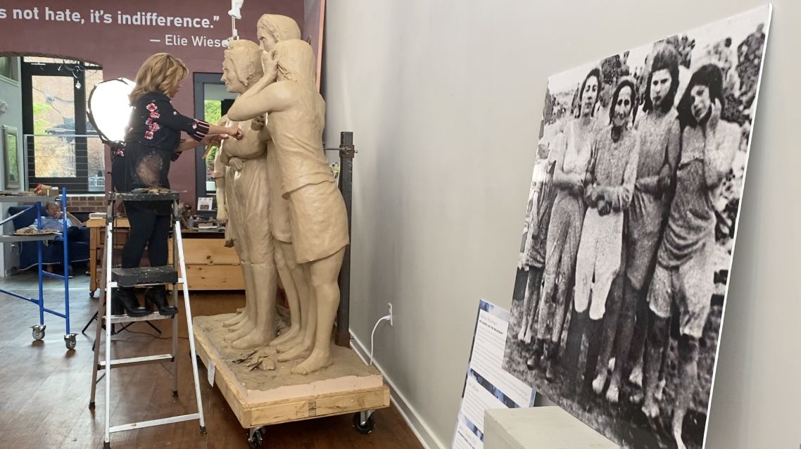 Monument dedicated to women and children of Holocaust