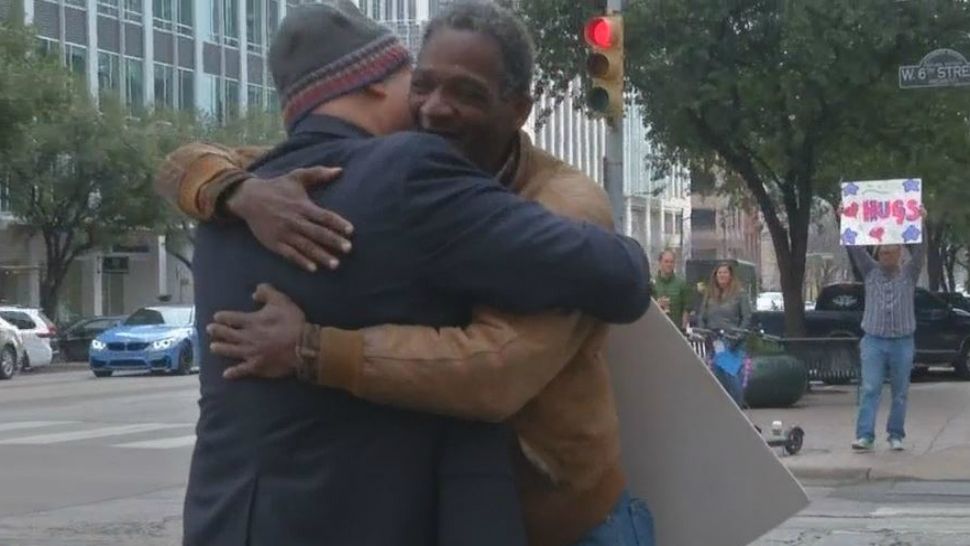 Man Spends 8 Hours Offering Free Hugs