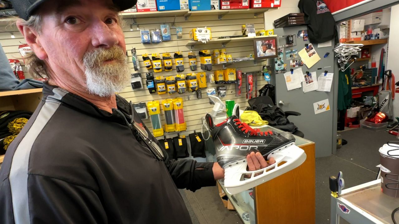 Business owner shares knowledge on sharpening ice skates