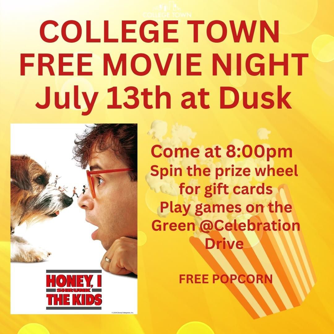 Enjoy a free outdoor movie Wed. at College Town Rochester