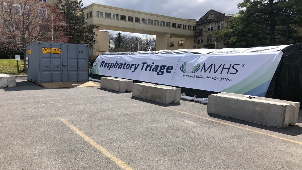 MVHS Establishes Respiratory Triage Tents at Both Their Utica Hosptials