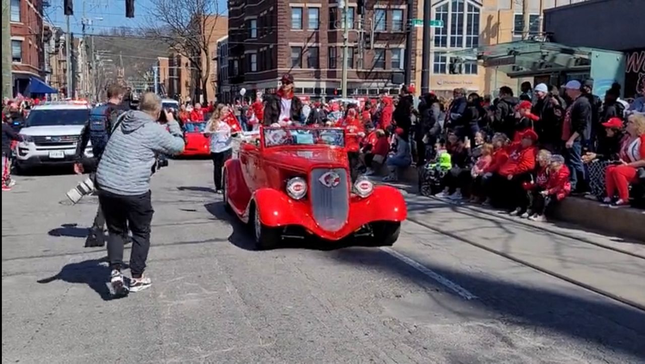 Reds fans celebrate opening day