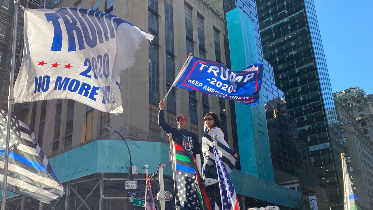 President Trump Supporters Rally in Front of Trump Tower