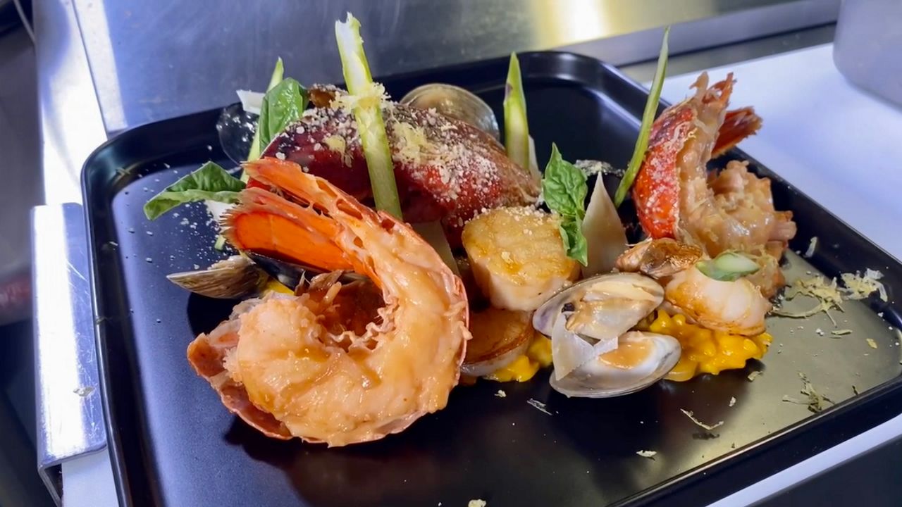 Seafood risotto builds big taste on lobster stock