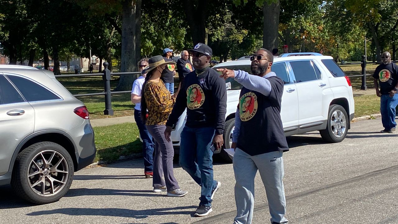 Protesters march through downtown Akron