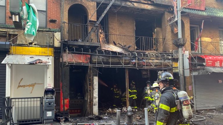 Large Chinatown fire destroys business, displaces dozens