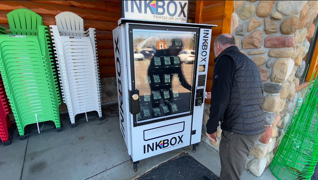 Vending machine bringing printer ink to smaller communities